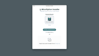 Press INSTALL MICROPYTHON . A loading animation will appear.