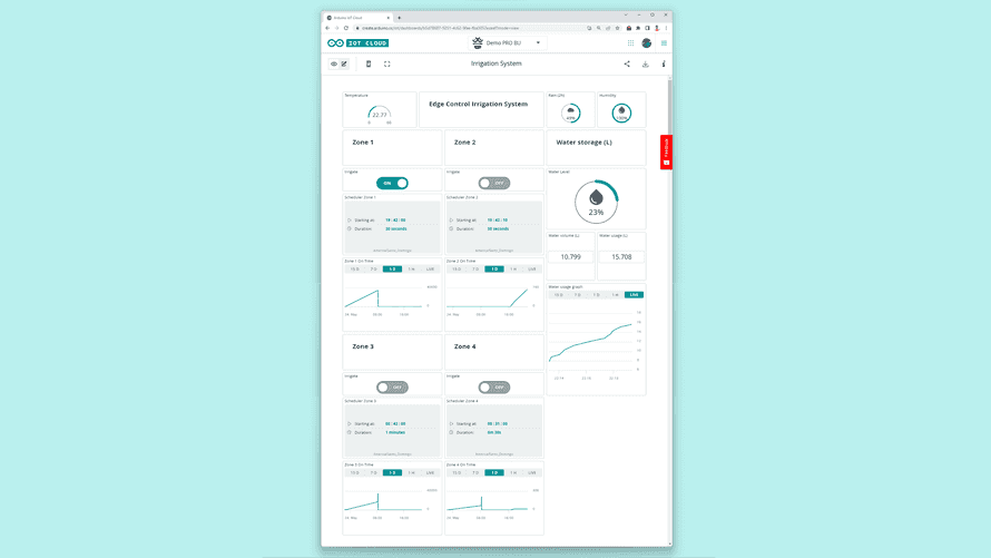 Smart Farm Irrigation System Using Arduino® Edge Control Arduino