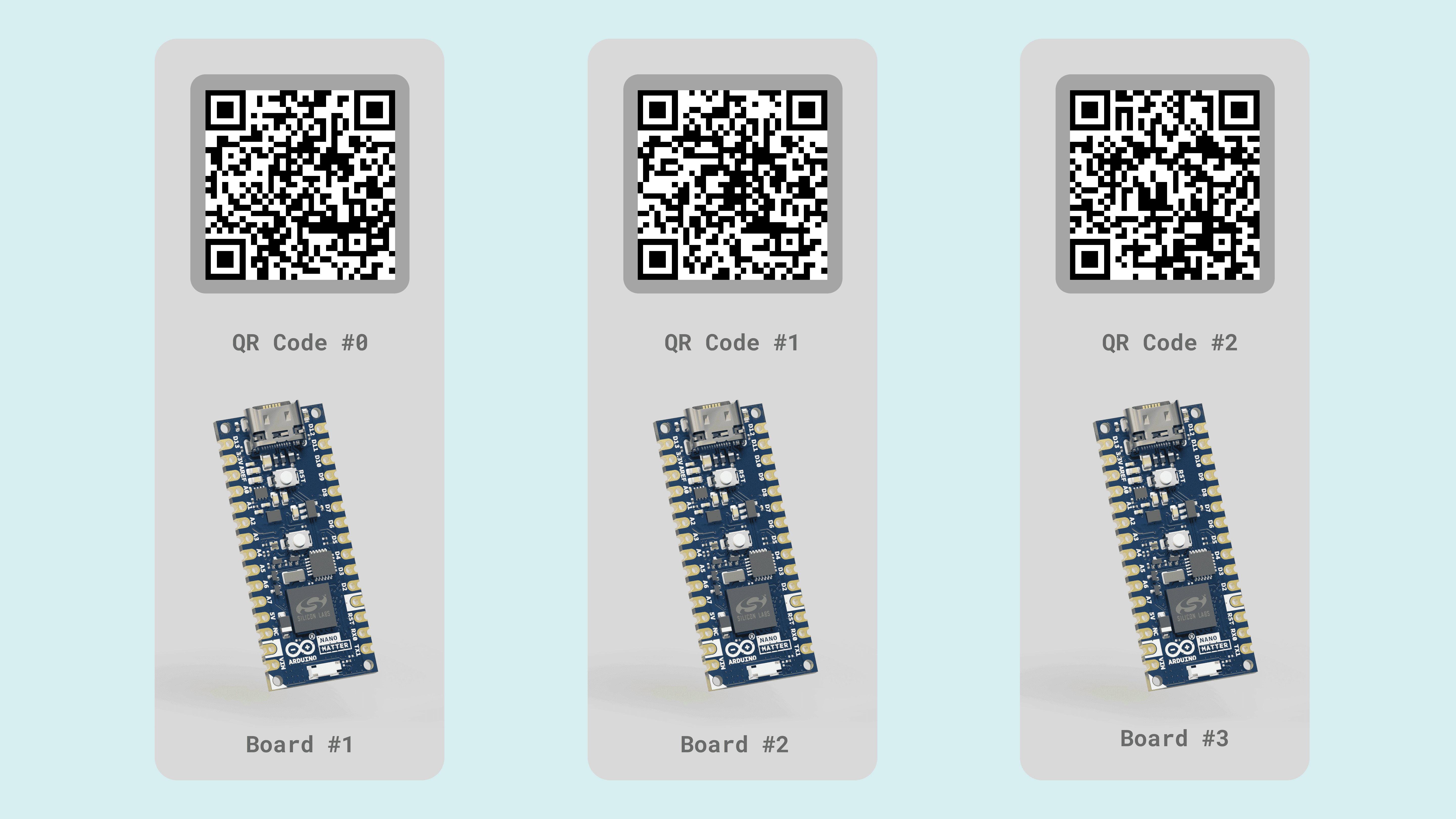 Read the QR code generated by the Nano Matter sketch, select the