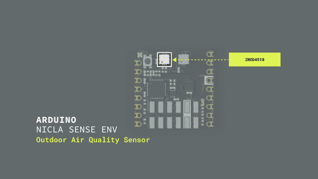 The ZMOD4510 sensor of the Nicla Sense Env board