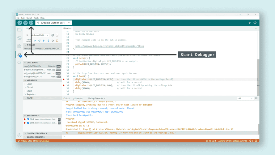 Start Debugging