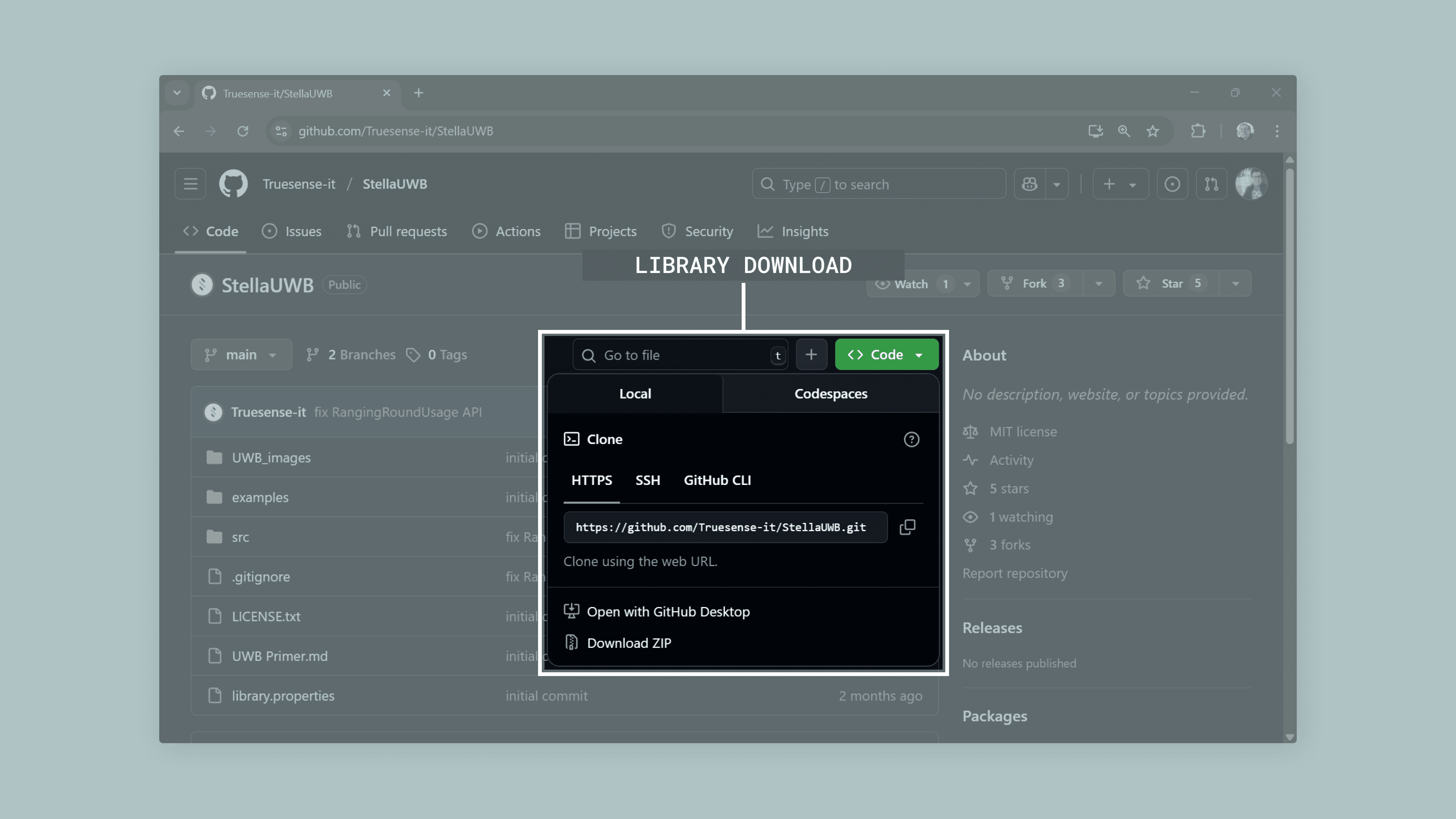 Library repository on GitHub