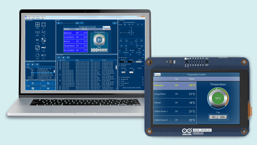 AppWizard GUI on GIGA Display Shield