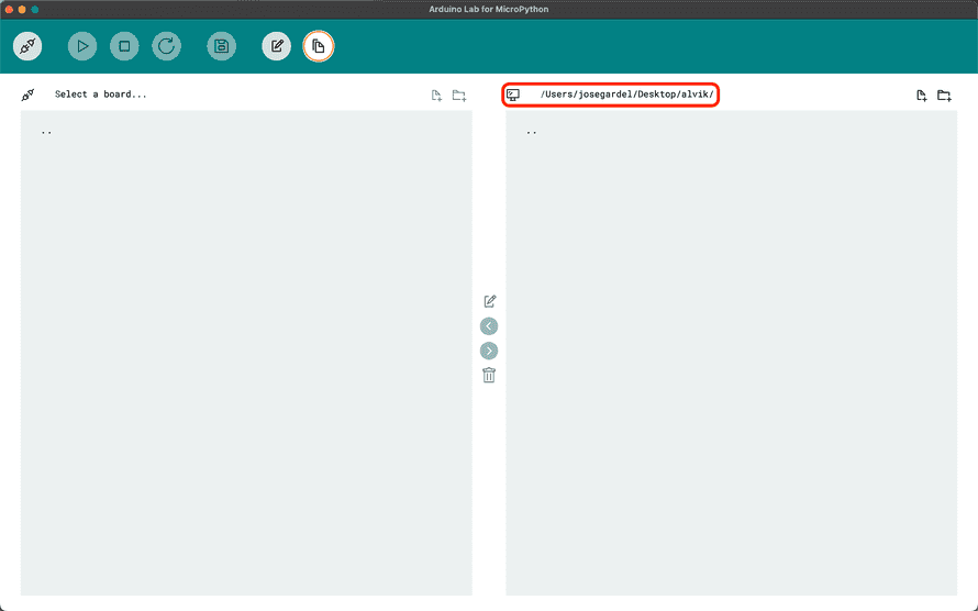 Adding Alvik folder path to the IDE