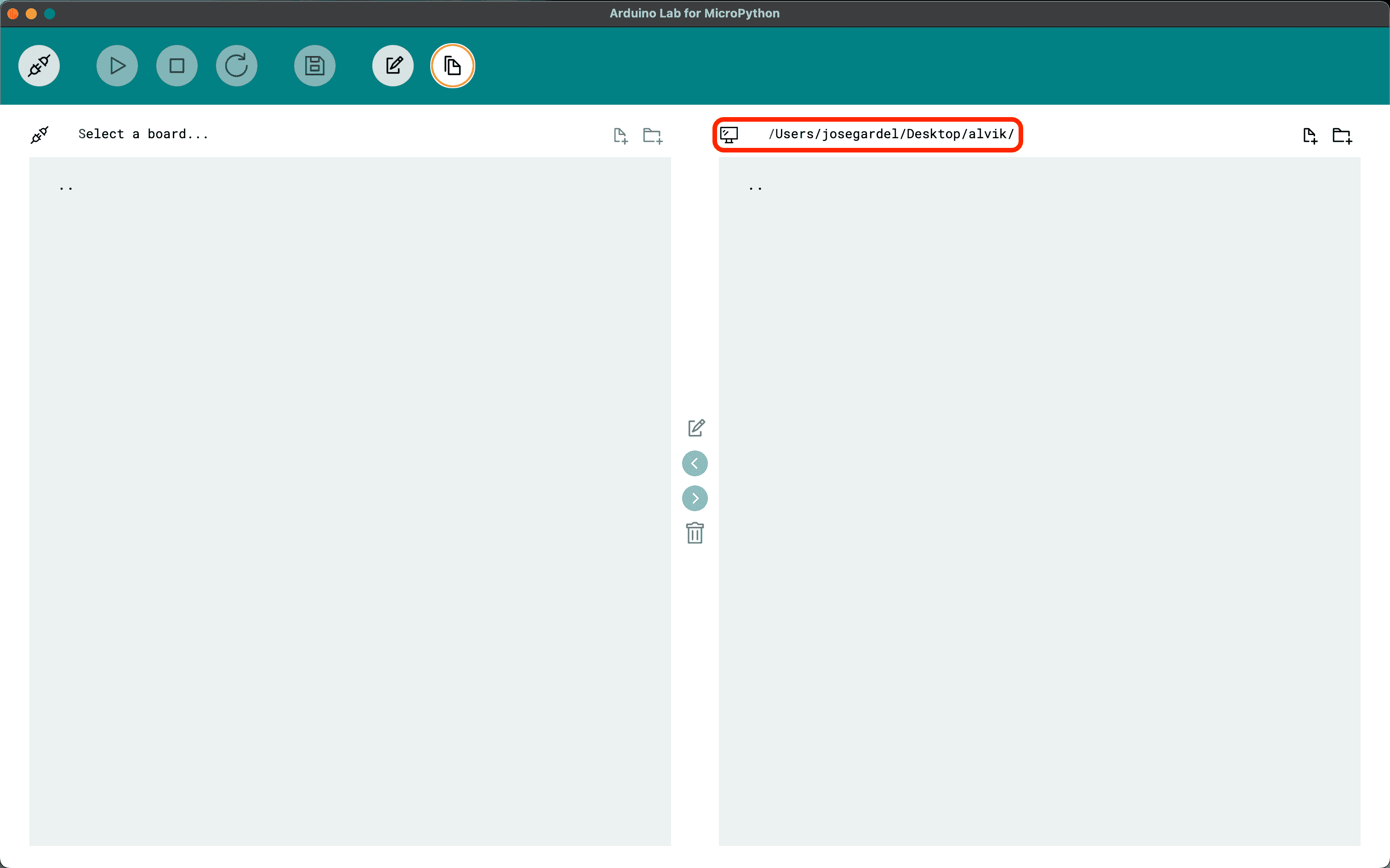 Adding Alvik folder path to the IDE