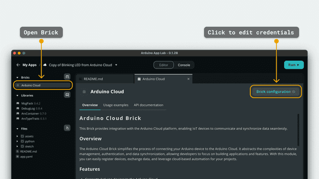Open Arduino Cloud Brick