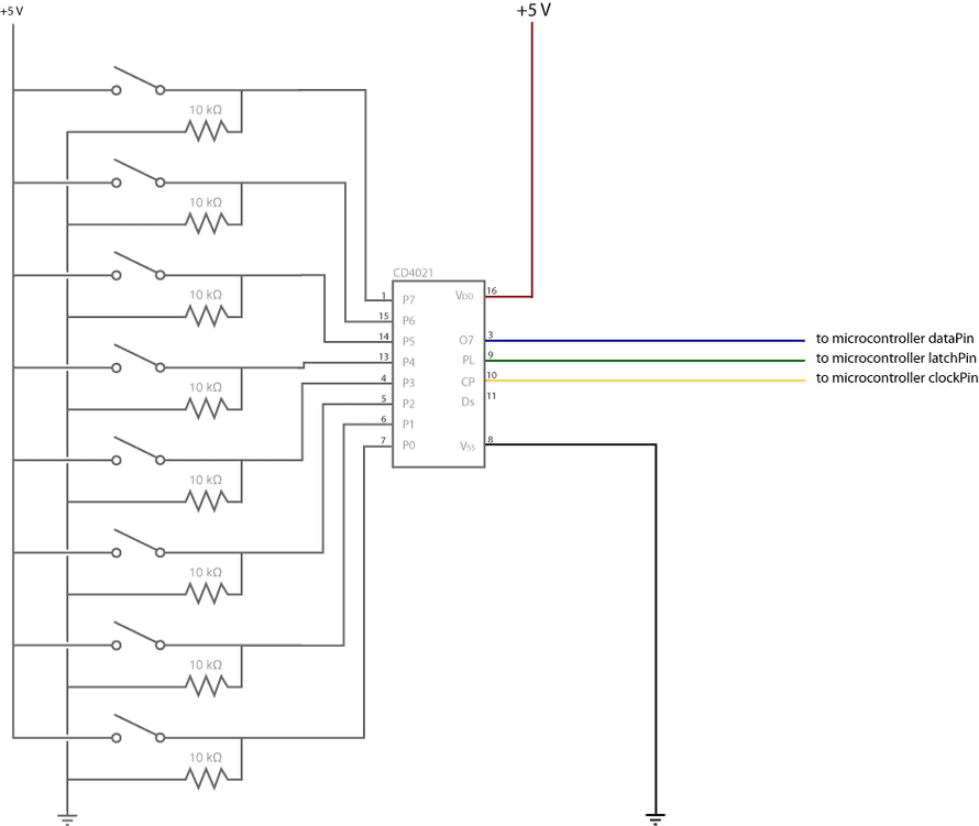 CD4021B Shift Registers | Arduino Documentation | Arduino Documentation