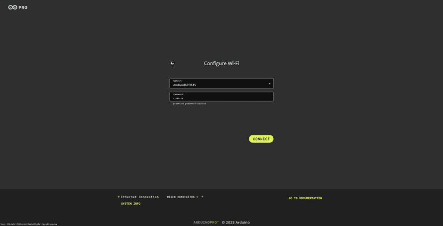 Arduino Linux Wizard Wi-Fi® password set-up