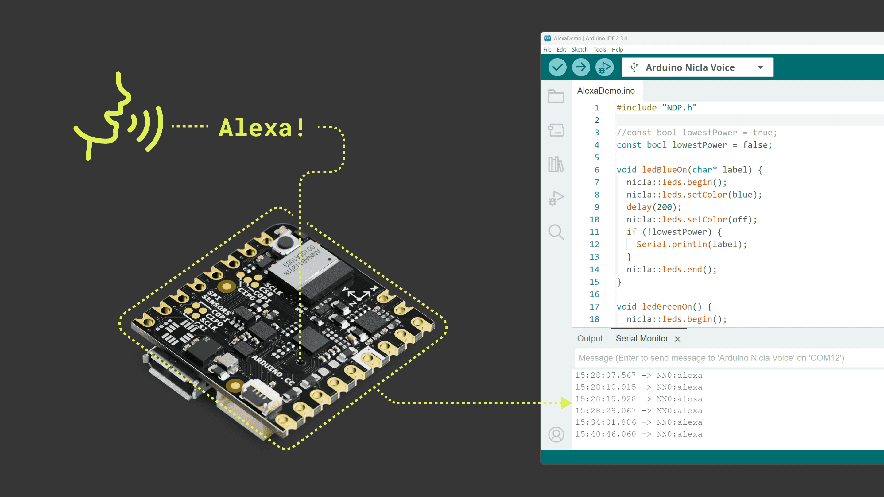 Alexa speech recognition example