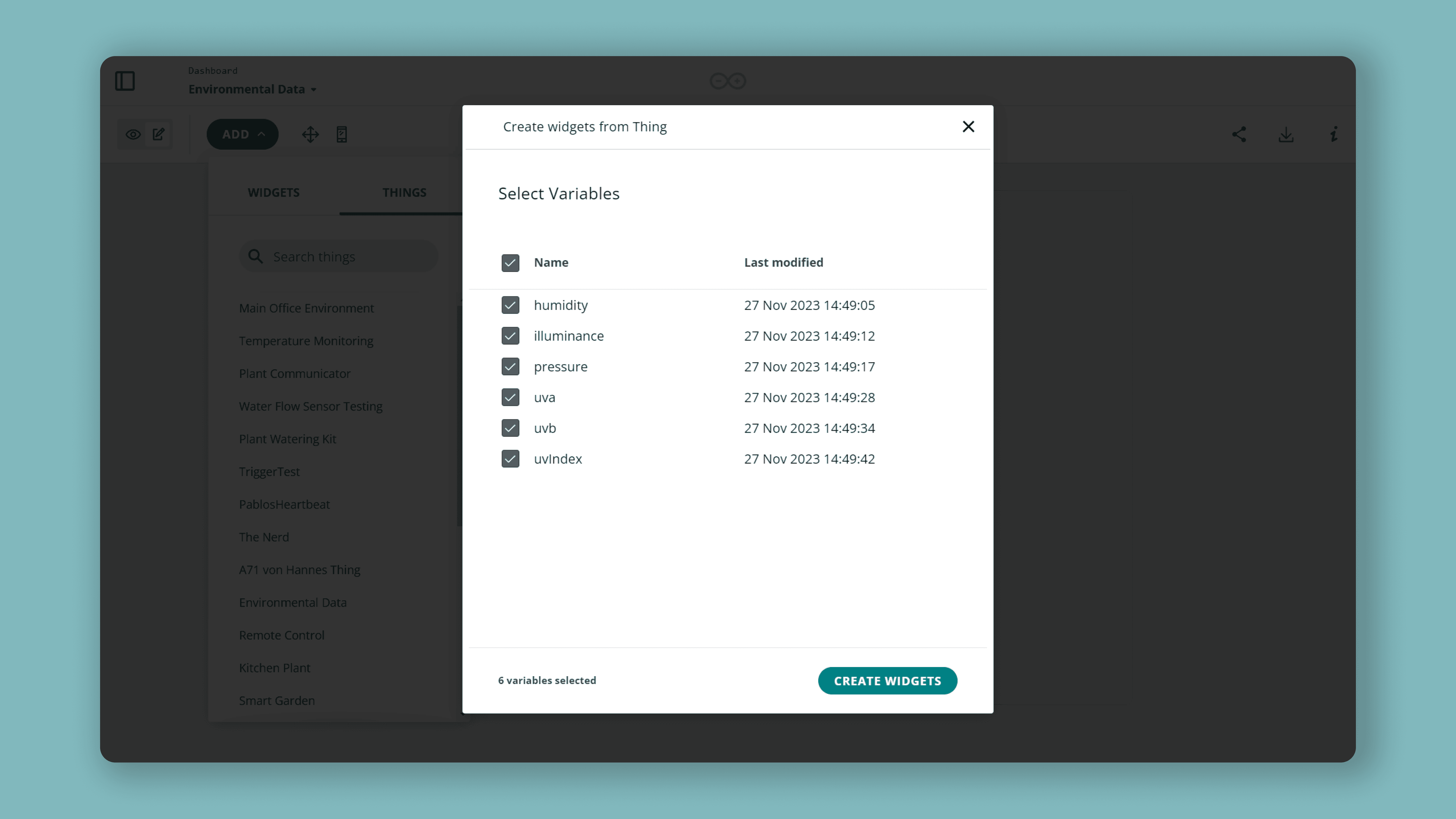Environmental Data In The Arduino Cloud Arduino Documentation