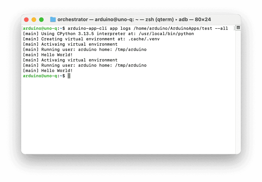 View the logs of an App.