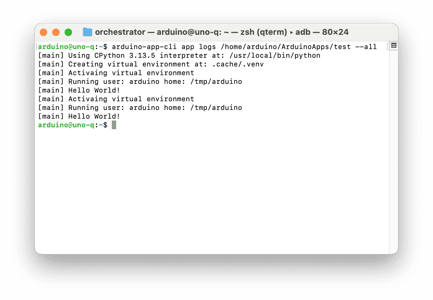 View the logs of an App.