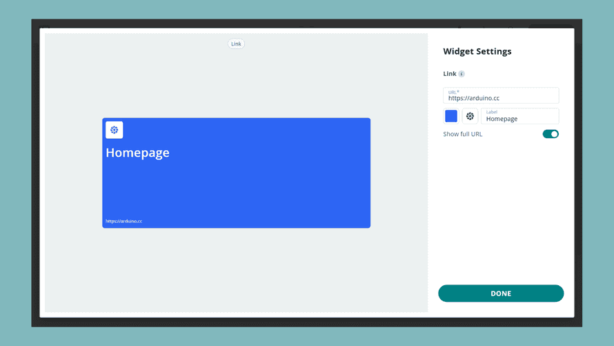 Link Widget options