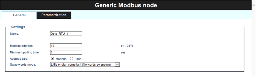 Arduino PLC IDE - General Modbus Node Configuration