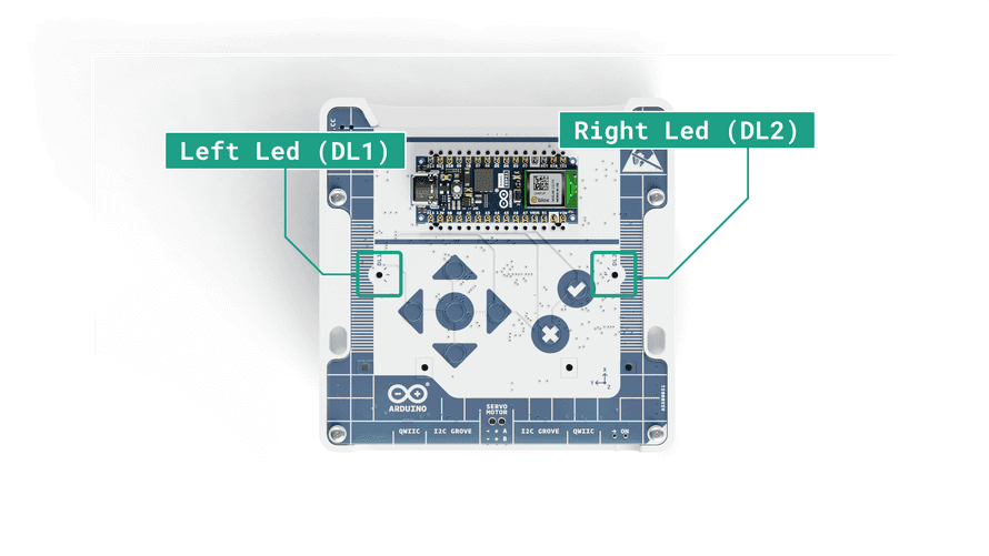 LED indicators position