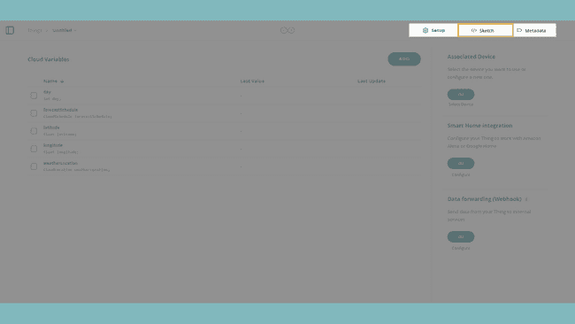 Sketch tab on thing page