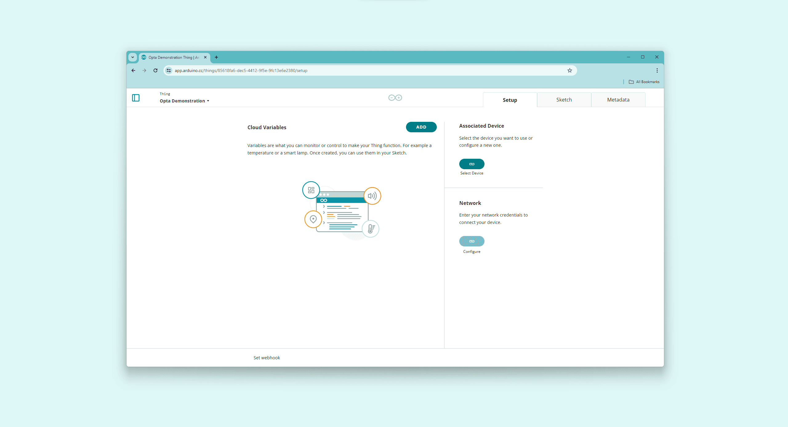 iot cloud thing setup