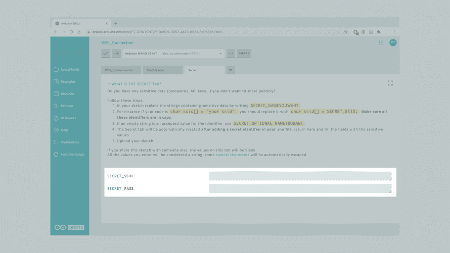 Connecting The Nano 33 Iot To A Wi Fi Network Arduino Documentation