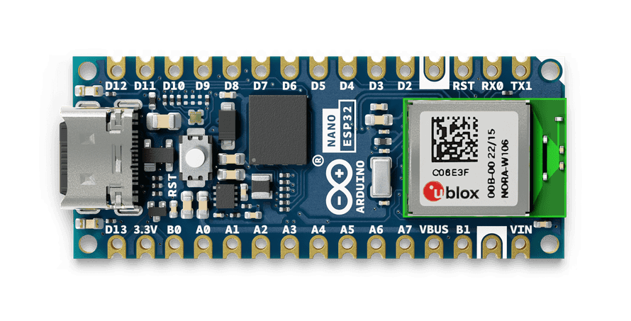 The Arduino Nano ESP32.