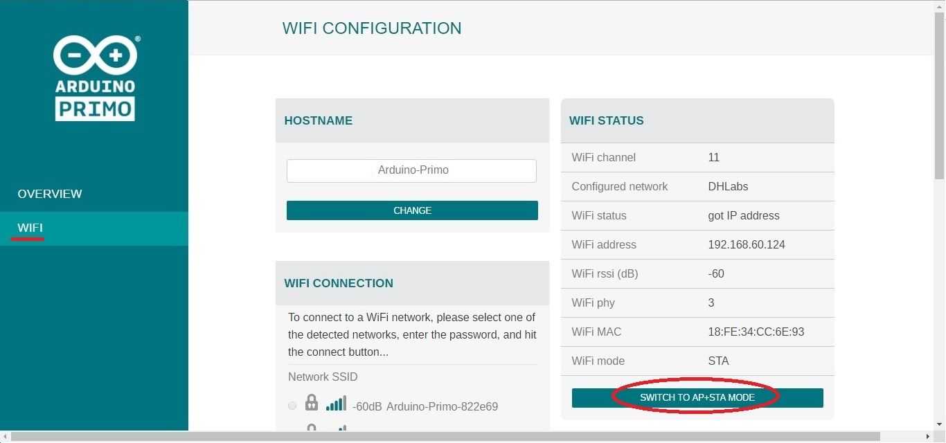 Furthermore from the WIFI menu you can connect the board at your ...