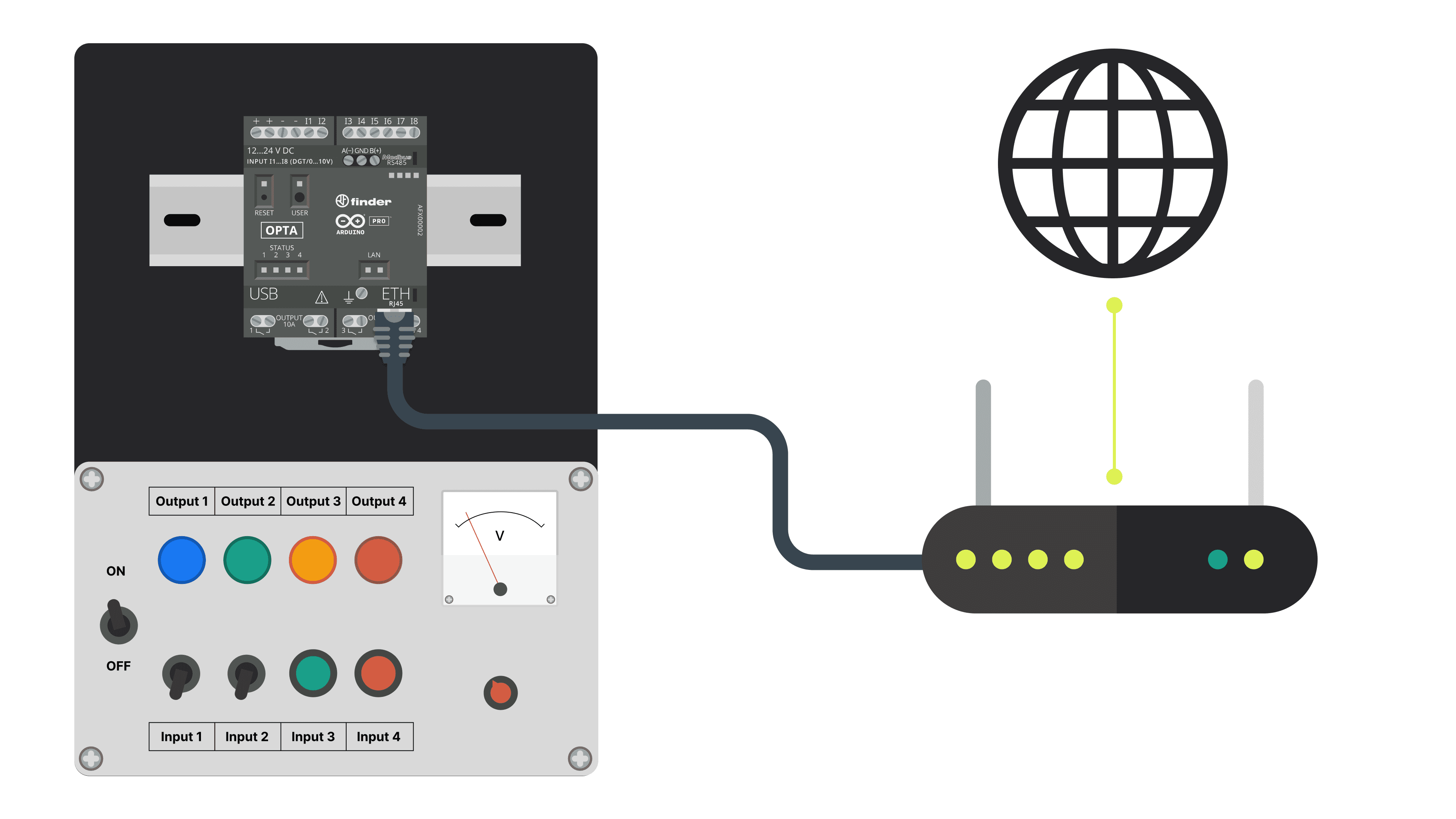 Voltage detection system setup