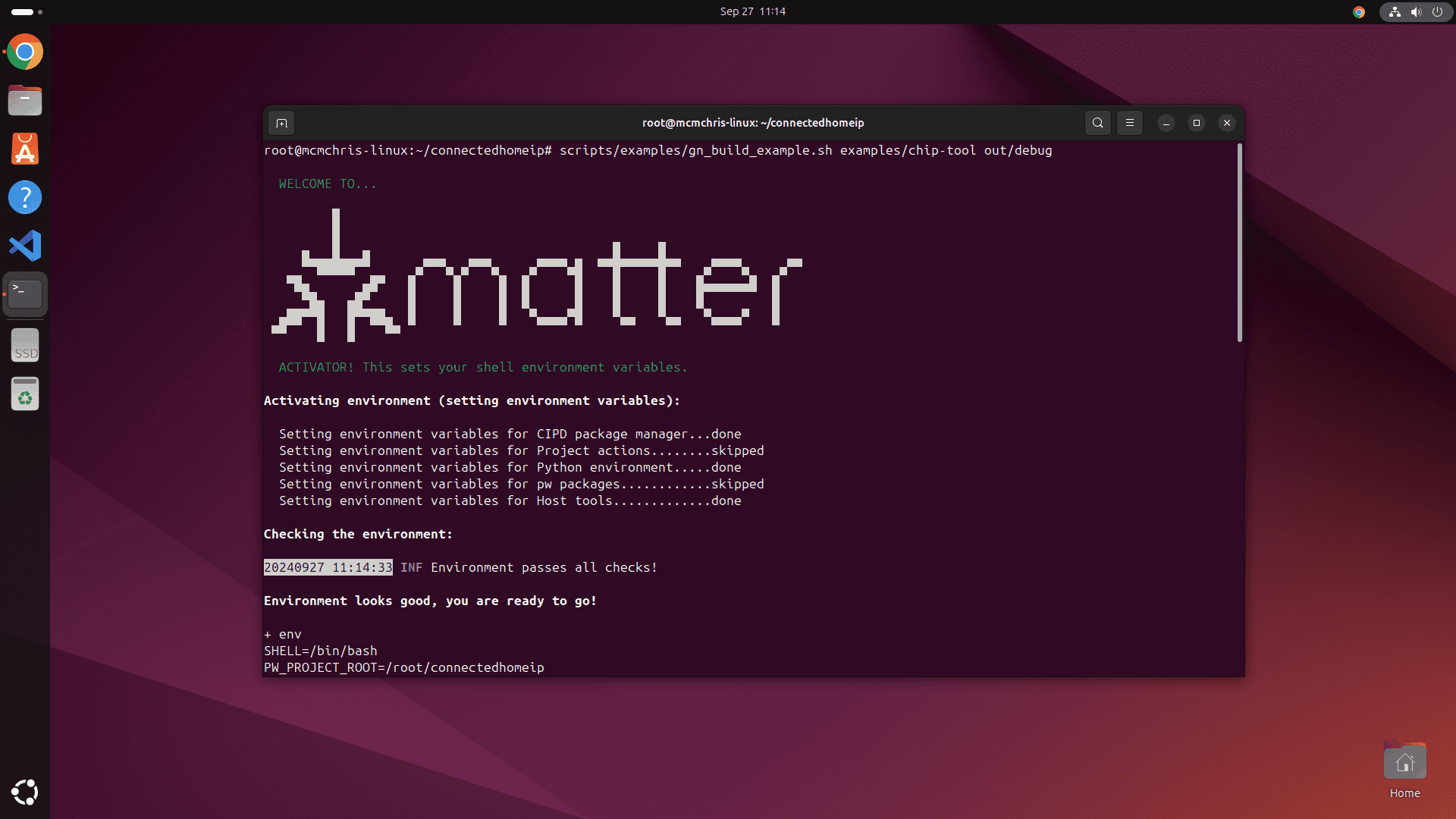 CHIP Tool environment set