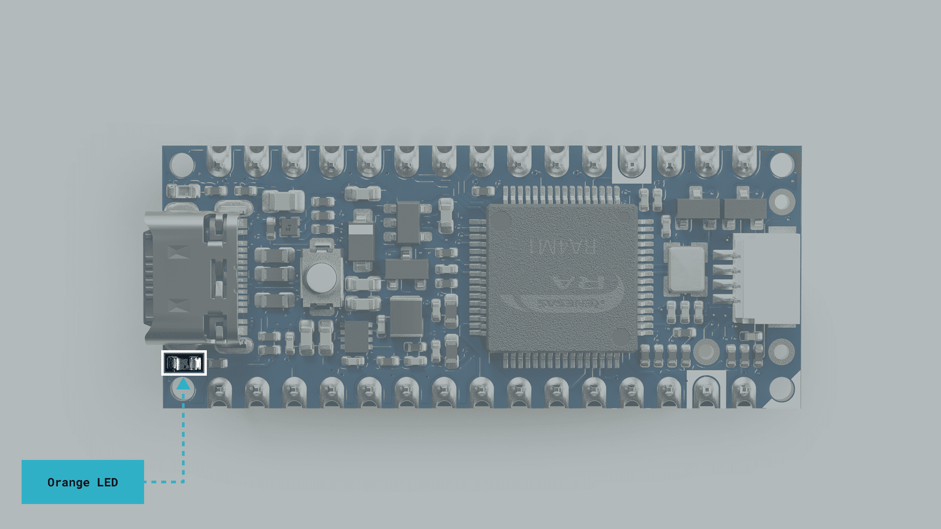 Built-in user LED of the Nano R4 board