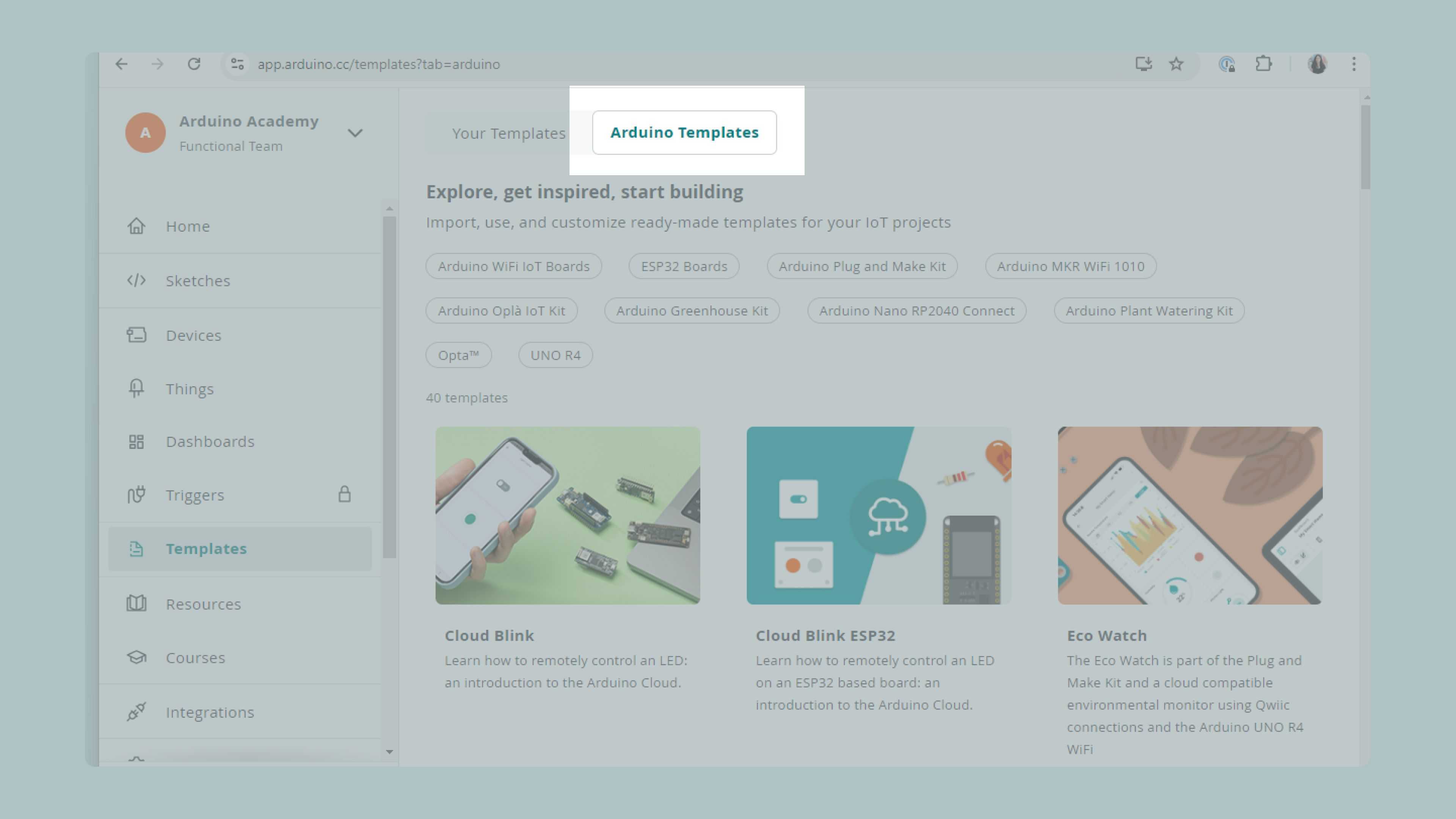 Sidebar IoT Templates