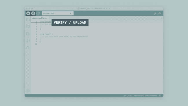 Verifying and uploading buttons.