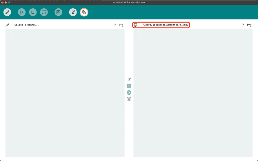 Adding Alvik folder path to the IDE