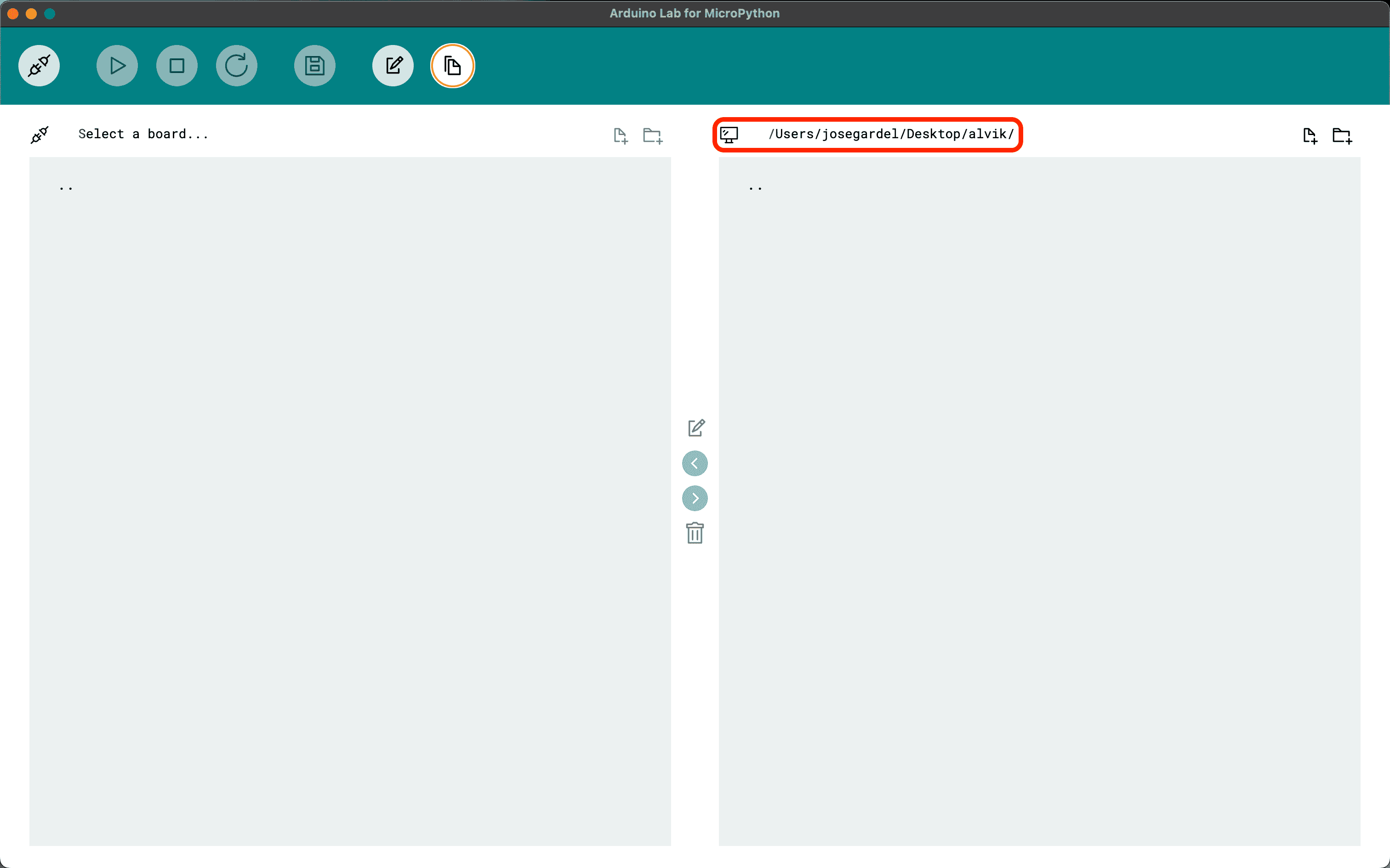 Adding Alvik folder path to the IDE