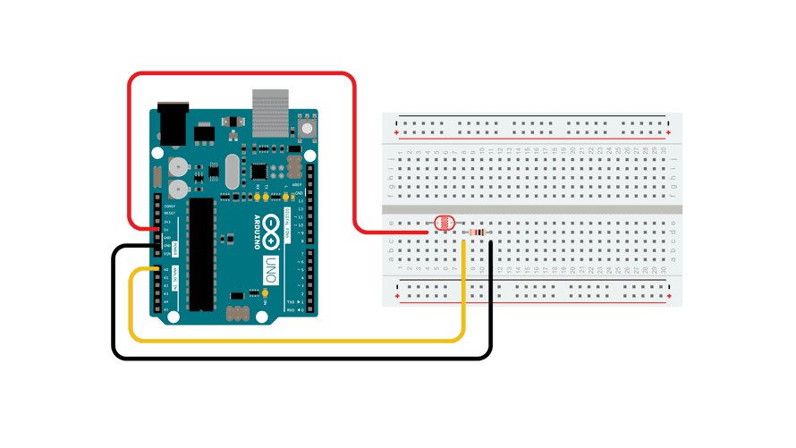With a photoresistor