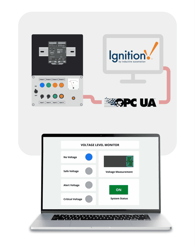 HMI for Voltage Monitoring using OPC-UA System