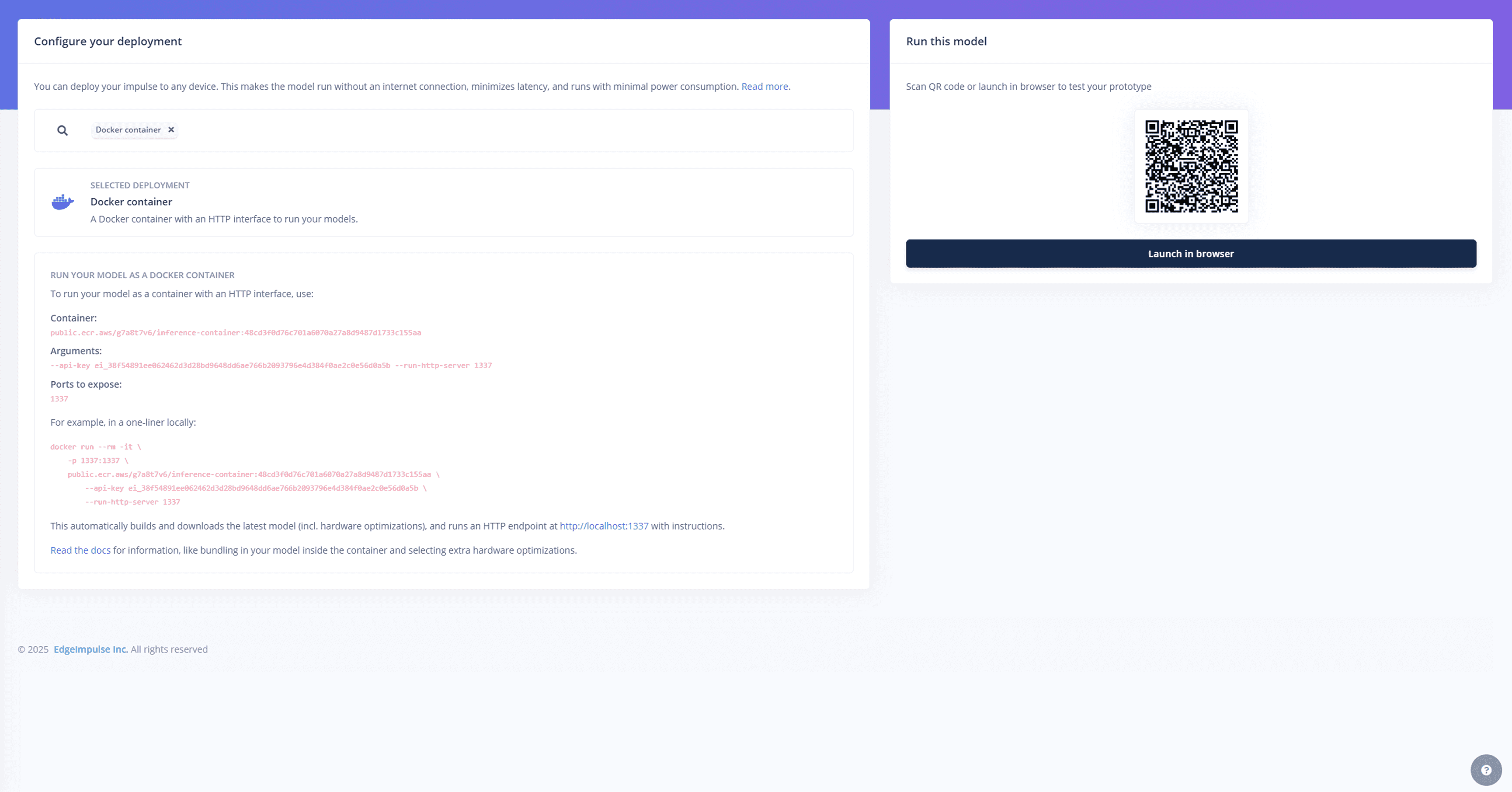 Deployment and Onboard Inference