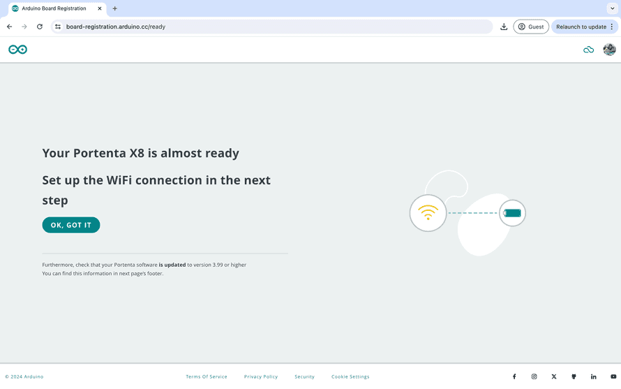 Arduino Linux Wizard Connectivity Configuration