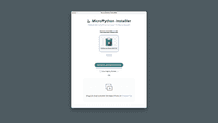 Press INSTALL MICROPYTHON . A loading animation will appear.