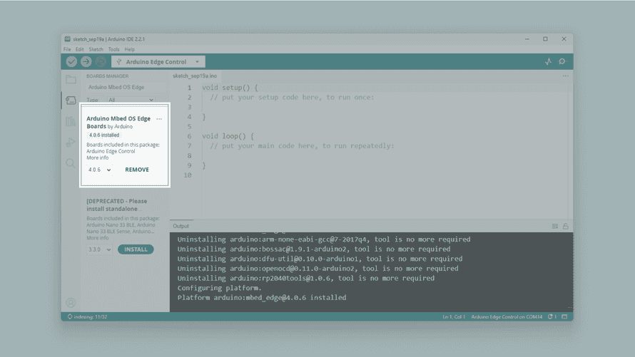 Installing The Arduino Mbed Os Edge Boards Core In The Arduino Ide Bootloader 7615