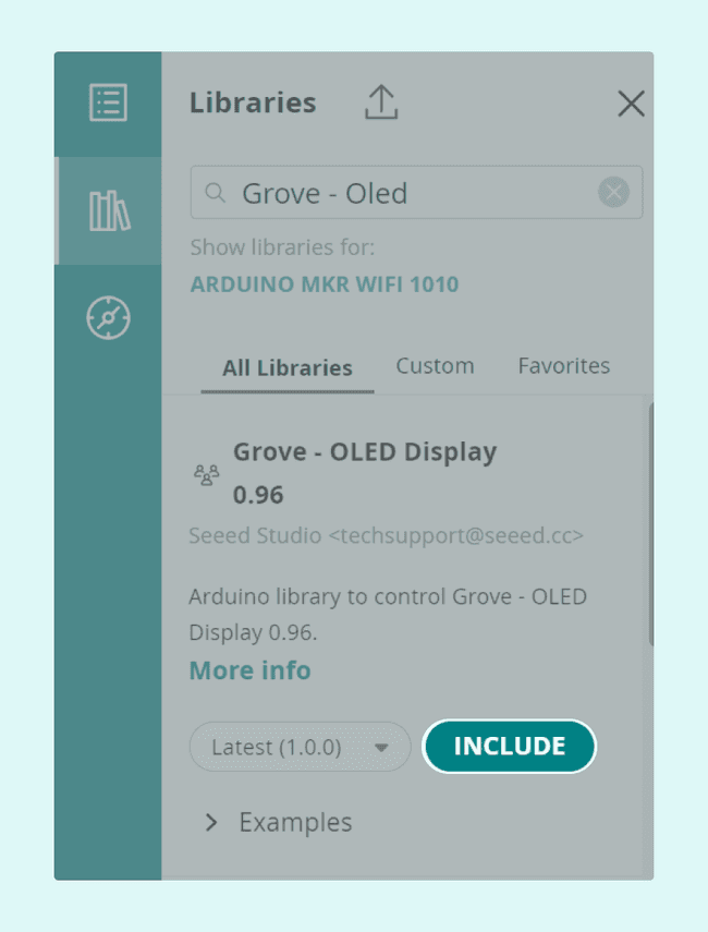 Search for the oled library