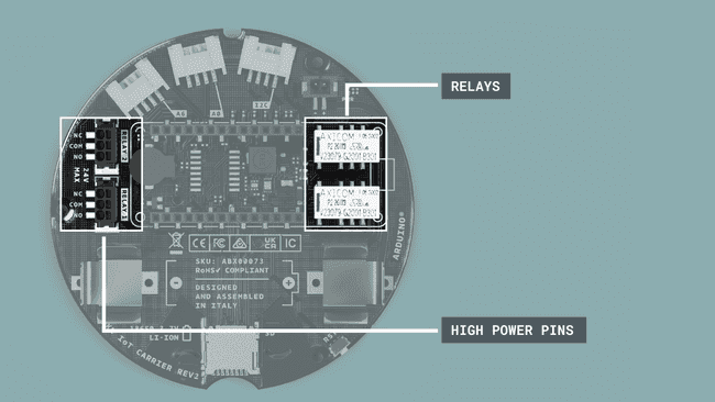 The relays on the MKR IoT Carrier Rev2