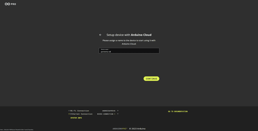 Arduino Linux Wizard Arduino Cloud Device Name