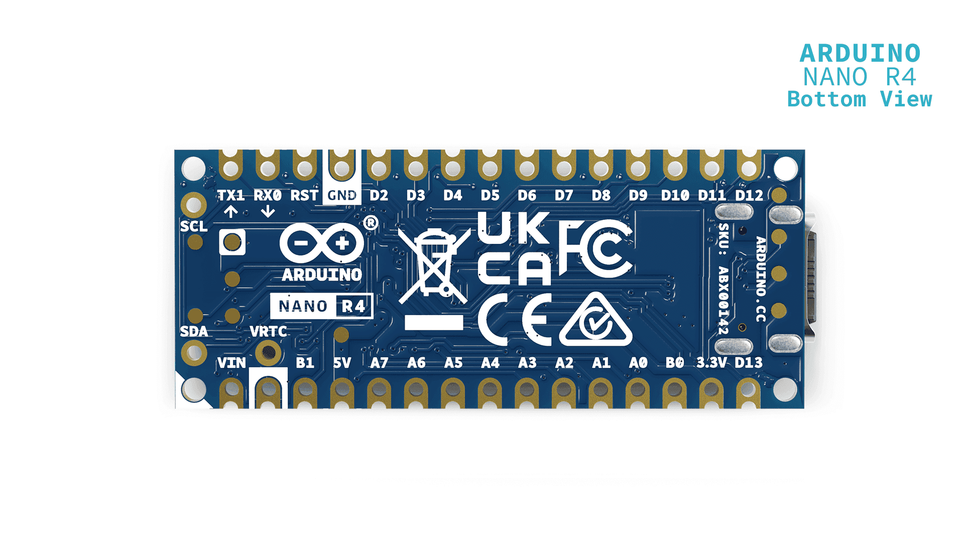 The Nano R4 main components (bottom view)