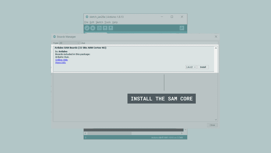 Installing The Sam Core For The Arduino Due Arduino Documentation