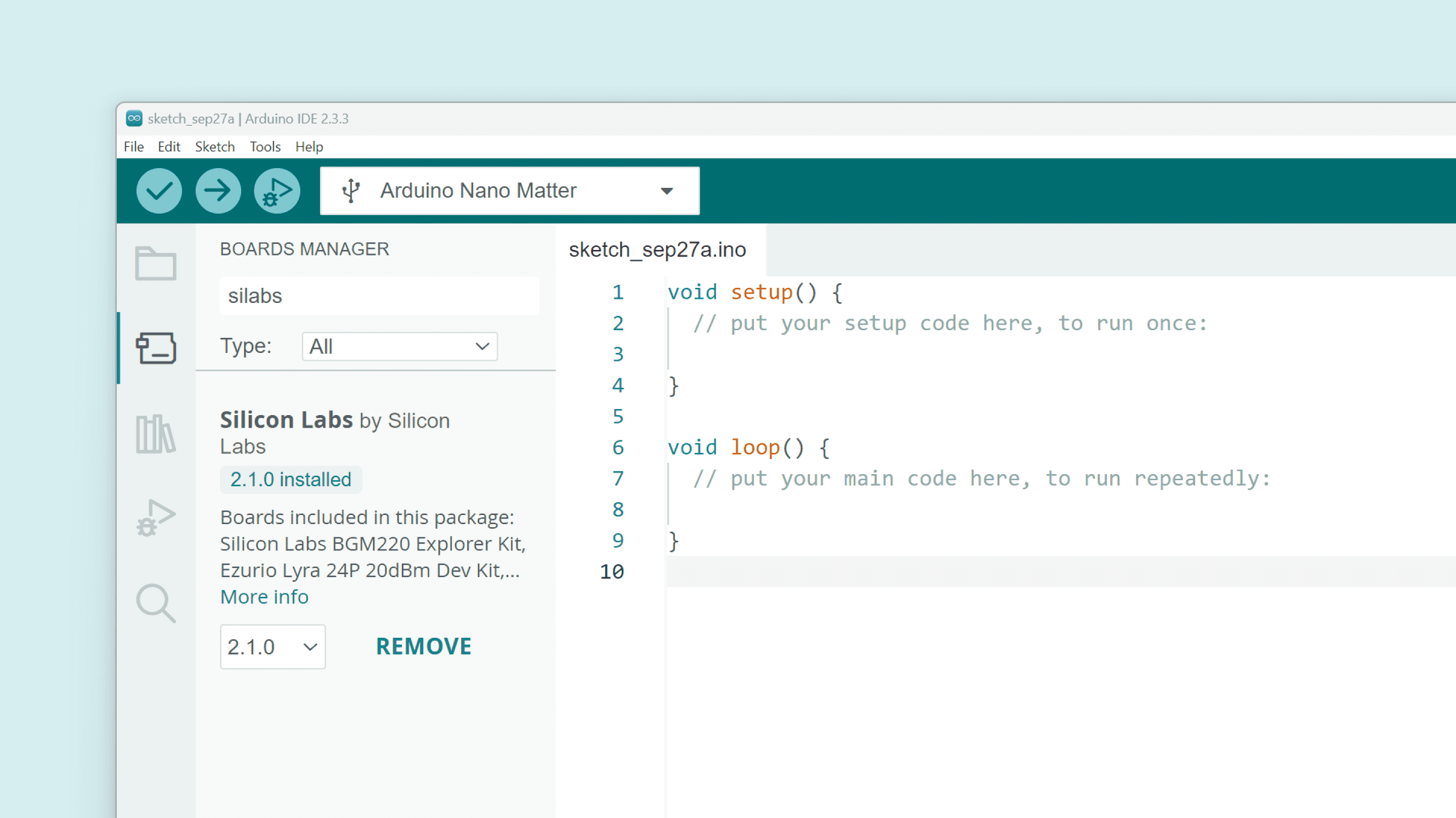 Silicon Labs board package