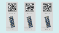 Read the QR code generated by the Nano Matter sketch, select the
