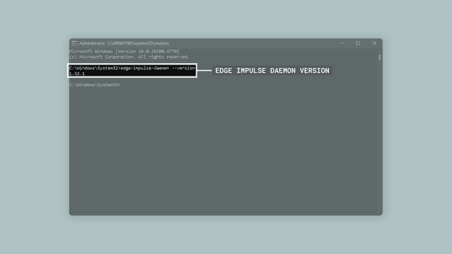 Edge Impulse Daemon version