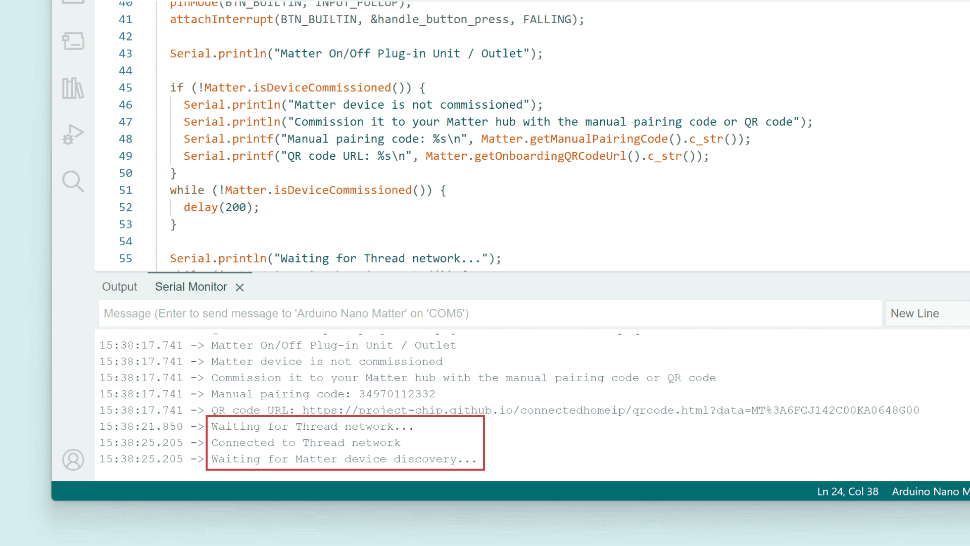 Commissioning process