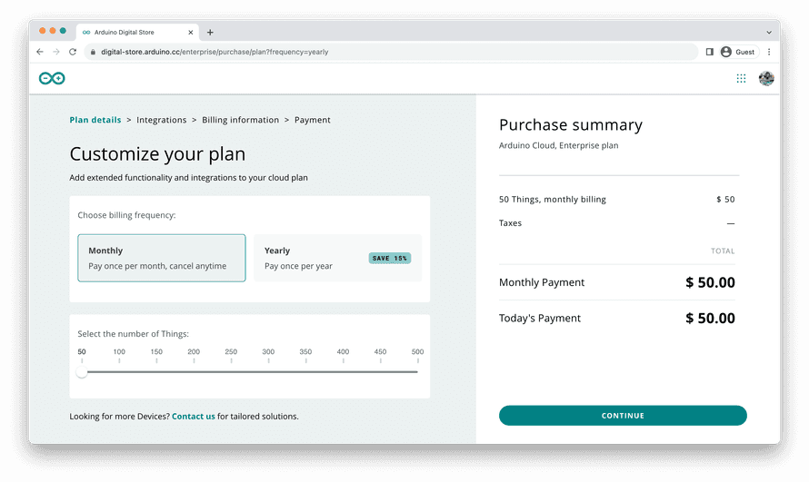 Arduino Cloud Plans Details
