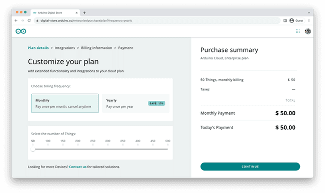 Arduino Cloud Plans Details