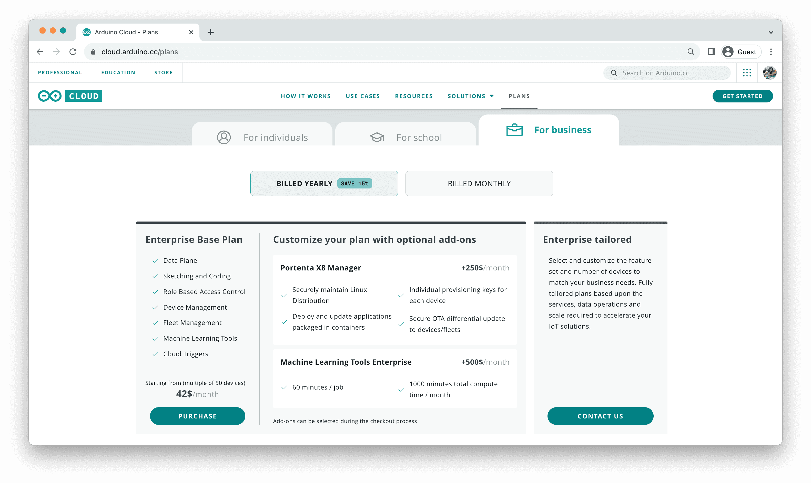 Redeem Arduino® Cloud for Business Voucher with X8 Manager | Arduino ...