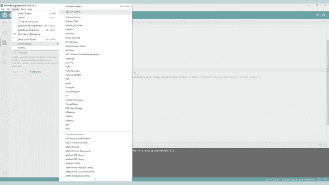 Importing library in Arduino IDE